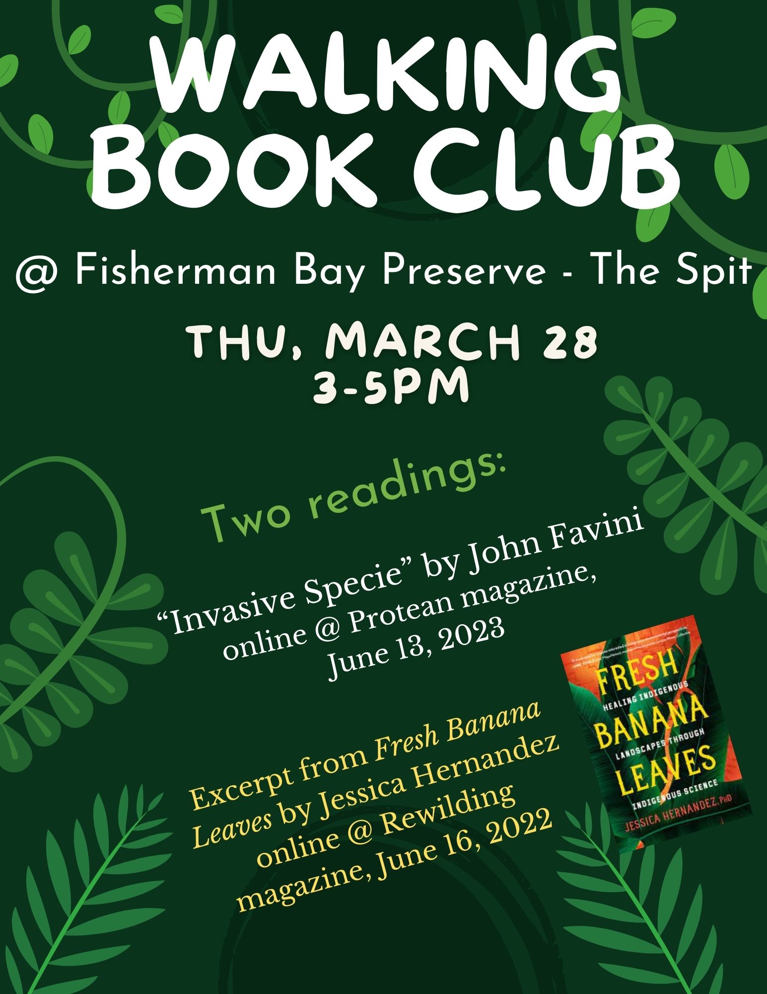 Walking Book Club – Thursday, March 28th, 3-5pm – Lopez Island Library