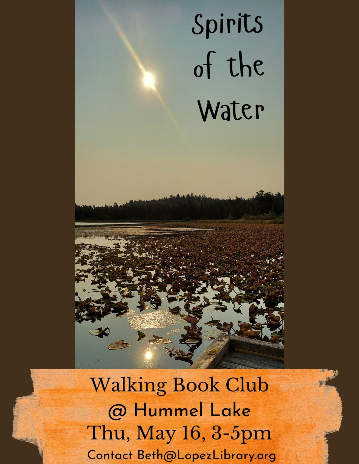 Walking Book Club – Thursday, May 16th, 3-5pm – Lopez Island Library