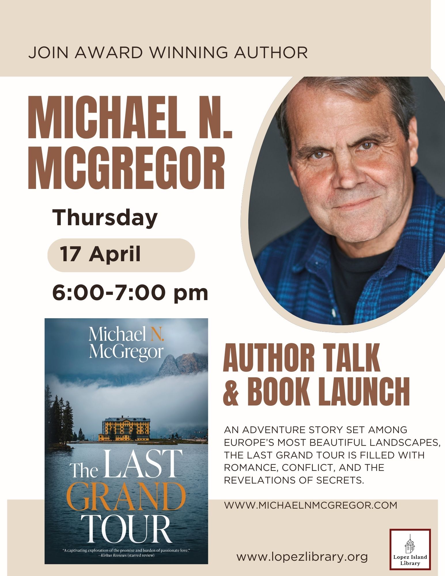 Author Talk: Michael N. McGregor 4/17 @ 6 pm – Lopez Island Library