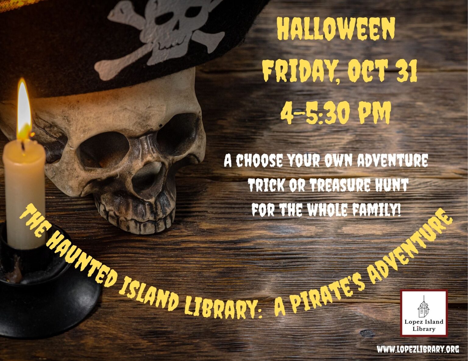 The Haunted Island Library: A Pirate’s Adventure, 10/31 – Lopez Island ...